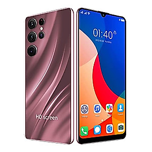 Unlocked Cell Phones, Unlocked Smartphone 1+8G Mobile Cell Phone 6.52 Inch HD Camera Touch Screen Dual SIM Cellphone Unlocked Smart Phone for Father Childrens Gift (Pink)