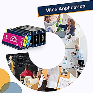 Colorking Remanufactured Ink Cartridges Replacement for HP 952 952XL to use with HP OfficeJet Pro 8710 8720 7740 8210 8740 8715 7720 8216 8725 8730 8702 Printer Ink (2 Black, Cyan, Magenta, Yellow)
