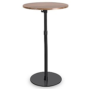ERFEI Bar Table 15.75inch Small Round Top Adjustable Height 22.64-33.46in Multifunctional Side Table for Pub Bar Dining Bistro Cafe