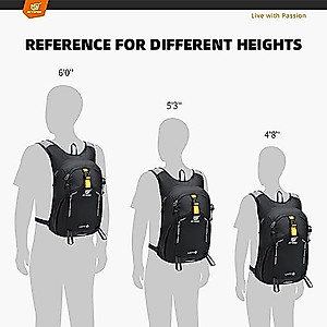 SKYSPER Small Hiking Backpack - 15L Travel Daypack Lightweight Bag Water Resistant Hiking Backpacks for Women Men