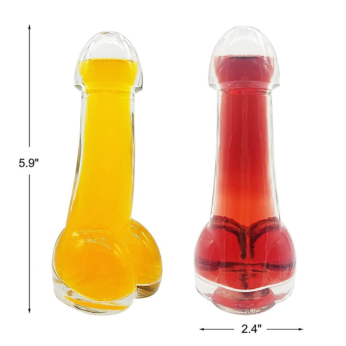 HCHZSH123 Funny Penis Glasses, Creative Wine Glasses for Cocktails, Beer Juice, Drinks, Funny Glass for Pubs and Parties (4 pieces)