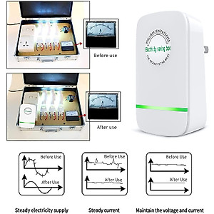 Pro Power Saver, Electricity Saving Box, Smart Watt Energy Saving Device with LED Indicator for Household Office Market (2Pcs White)