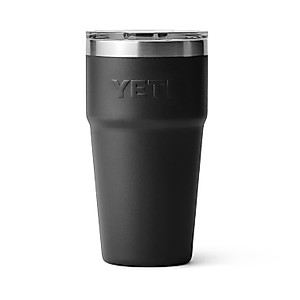 YETI Rambler Stackable Pint, Vacuum Insulated, Stainless Steel with MagSlider Lid, Black