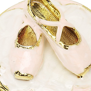 MSUIINT Jeweled Ballet Shoes Trinket Boxes Exquisite Compact Decorative Trinkets Jewelry Box Small Box Ring Case Necklace Organizer Storage Box Wedding Birthday Gift