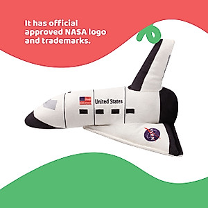 Dazmers 10” Stuffed Space Shuttle and Astronaut Plush Soft and Cuddly Plush Space Shuttle Toy for Kids –Birthday Gift for Boys Girls, Toddlers Pretend Role Play