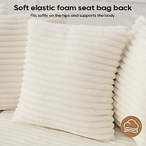 Fefances Spacious Two-Section Left-Oriented Modular L-Shaped Corduroy Sectional Couch for Living Spaces, 111" Upholstered Convertible Chaise Sofa & Chaise Lounge with Daybed Functionality,Beige/R.