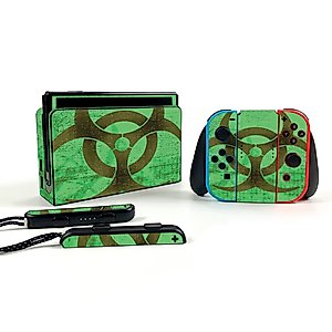 MightySkins Skin Compatible with Nintendo Switch OLED - Biohazard | Protective, Durable, and Unique Vinyl Decal wrap Cover | Easy to Apply, Remove, and Change Styles | Made in The USA