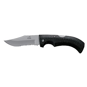 Gerber Gear Gator Pocket Knife - 3.76" Serrated Edge Folding Knife - EDC Gear and Equipment - Black