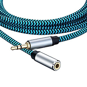 Hftywy AUX Extension Cable 20FT 3.5mm Male to Female Stereo Audio Extension Cable Headphone Extension Cable Compatible for iPhone, iPad, Smartphones, Tablets, Media Players