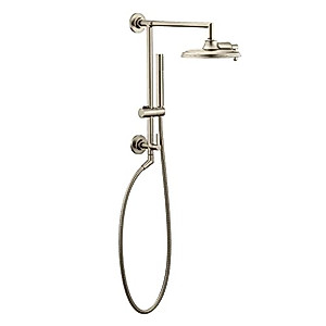 Moen Arris Brushed Nickel 14-Inch Rainshower Straight Shower Arm and Flange, S110BN