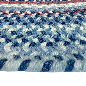 Capel American Heritage Barn Blue 0' 36" Round Braided Rug