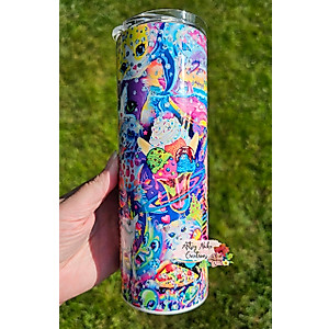 20 oz Lisa Characters Frank Rhinestone Print Handmade Stainless Steel Insulated Sublimation Tumbler