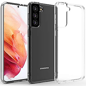 Restoo Samsung Galaxy S21 + Plus Case,Slim Clear Case with 4 [Shock Absorption] Corners Hard PC Back Soft TPU Bumper for Samsung Galaxy S21 + Plus 5G 2021-Clear