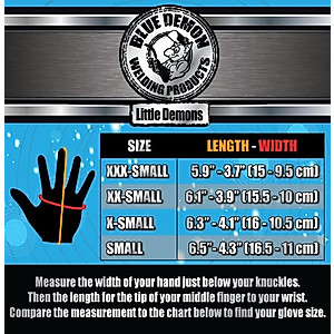 Blue Demon Little Demons kids welding gloves, XX Small, White