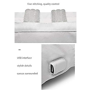 Waterproof Stylish Laptop Backpack Women Korean Oxford Canvas (Black 15.6 inch)