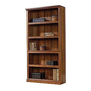 Home Square Modern 2 Piece Wood Bookcase Set with 5 Shelf in Washington Cherry