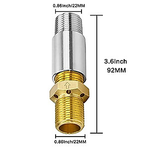 MENSI Propane Fire Pit Flame Air Mixer Orifice Nozzle Valve Jet for 60000 BTU Burner Fireplace with 1/2" NPT Fitting