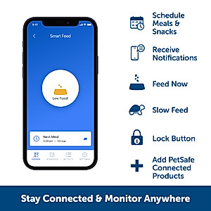 PetSafe Smart Feed - Electronic Pet Feeder for Cats & Dogs - 6L/24 Cup Capacity - Programmable Mealtimes - Alexa, Apple & Android Compatible - Backup Batteries Ensure Meal Delivery During Power Outage