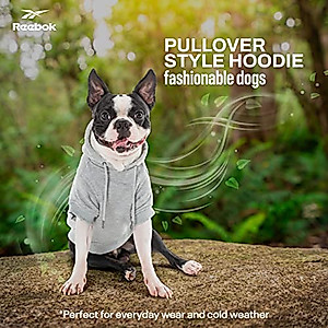 Reebok Dog Hoodie – Fleece Dog Sweater with Leash Hole, Cold Winter Dog Sweatshirt for Small Medium and Large Dogs, Premium Dog Fall Sweater Pullover Hoodie, Cozy Warm Perfect Dog Christmas Outfit