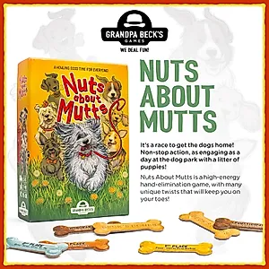Grandpa Beck's Games Nuts About Mutts - Family-Friendly Hand-Elimination Card Game - for Kids, Teens, and Adults - from The Creators of Cover Your Assets - 3-8 Players, Ages 7+