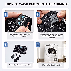 Perytong Sleep Headphones Bluetooth Headband, Wireless Sleeping Headphones Mask Earbuds for Side Sleepers Women Men Workout Running Insomnia Travel Yoga Cool Gadgets Unique Birthday Gifts