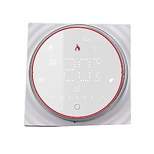 Smart WiFi Thermostat, AC95-240V Wireless WiFi Thermostat for Home for Water Heating (White)
