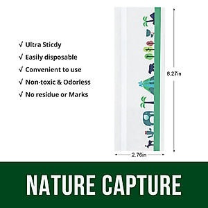 Garsum 32 Pack Window Fly Traps Indoor,Fly Paper Sticky Bug Strips, Glue Fly Catcher for Housefly, Ladybug