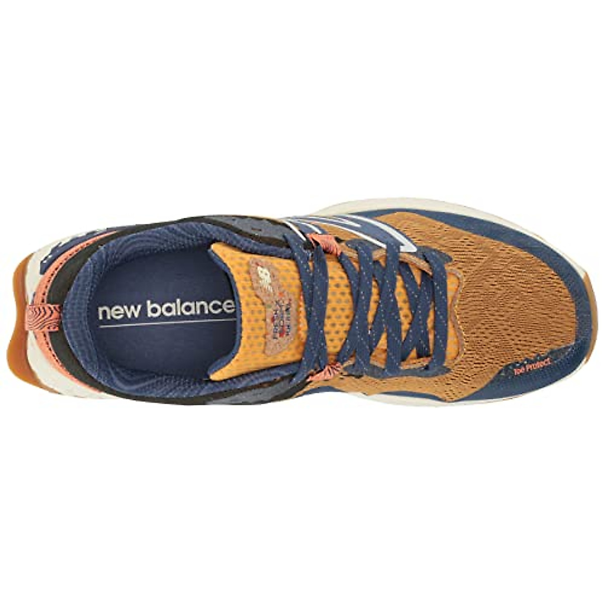 New Balance Women's Fresh Foam X Hierro V7 Trail Running Shoe, Golden Hour/Moon Shadow/Red Clay, 8.5