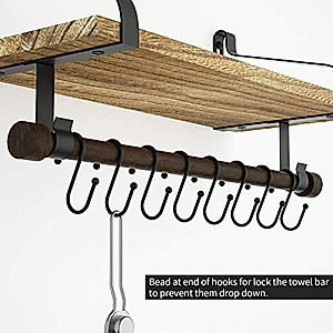 Love-KANKEI Floating Shelves, Rustic Wood Wall Shelves Bundle (Contain 2 Items)