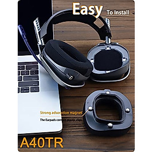 A40 TR Mod Kit – defean Replacement Earpads and Headband Compatible with Astro Gaming A40 TR Headset,Ear Cushions, Upgrade High-Density Noise Cancelling Foam, Added Thickness (Black Breathable Fabric)