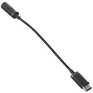 Motorola USB-C to 3.5mm Audio Headphone Jack Adapter Cable for Moto Z, Z Force, Z Force Droid, Z2 Force - Black