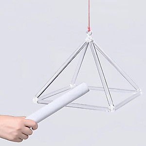 MWEIMA Chakra Quartz Crystal Singing Pyramid, Healing Musical Instrument, for Sound Healing Meditation Prayer, with Carry Case Bag (Size : 12 inch)