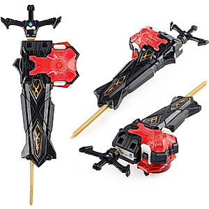 MECHGYRO Sword Launcher Lr Blade Blades Set Metal Fusion Bay BurstGyro Booster B-113 Hell Salamander.12.Op Bey Battling Top Toys Left and Right Launcher Grip Bay Blades 8-12 Boys' Gift Gaming Top Toy