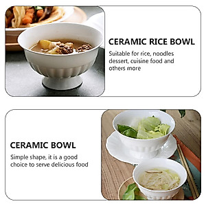DOITOOL Ceramic Footed Bowl Round Pedestal Bowl Decorative Fruit Bowl Holder Dessert Display Stand for Kitchen Counter Centerpiece Table Decor Serving Fruit Tray White