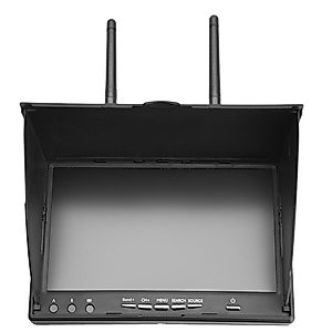 FPV Monitor, 800x480 5.8GHz 40Channels 7Inch LCD Screen Monitor/Display Dual Receiver Monitor for FPV Drone Quadcopter Automatic Antenna Switching