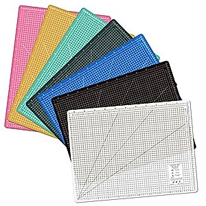 PP A2 Cutting Mat - A2 Eco Friendly (24L x 18W Inch) (600 x 450 mm) , Colorful Self Healing Cutting Mat Craft Fabric Quilting Sewing Scrapbooking One Sided Art Project (Set of 1) UESTA (White)