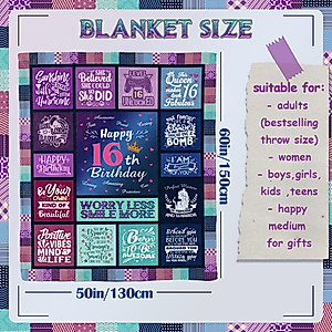 Sweet 16 Gifts for Girls, 16th Birthday Gifts for Girl, 16 Year Old Girl Birthday Gifts, Gifts for 16 Year Old Girl, Sweet Sixteen Gifts for Girls, 16th Birthday Decoration Blanket Throw 60"X50"