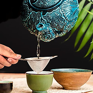 Kafoor Set of 2 Stainless Steel Mesh Strainers for Kitchen - 6.3 inch Large Fine Mesh Strainer & 3.3 inch Small Strainer Fine Mesh - Ideal to Sieve Pasta Noodles, Quinoa, Tea, Coffee, Juices, Flour