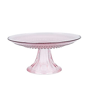 Fortessa Jupiter Vintage Glassware Collection, 1 Count (Pack of 1), Pink,JUPPK.CAKE.08
