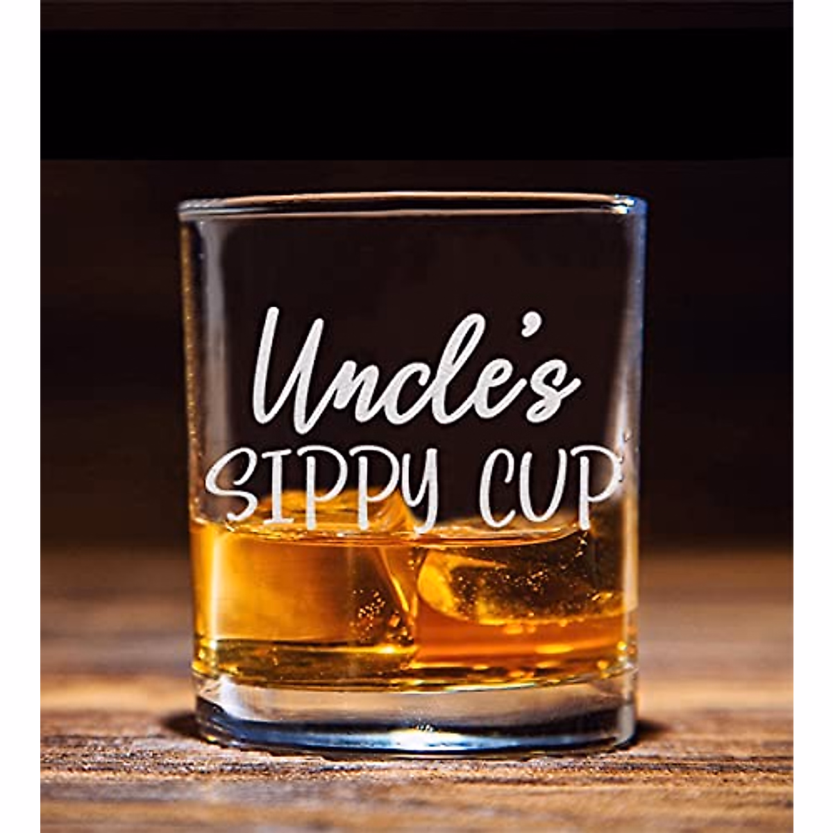 NeeNoNex Uncle's Sippy Cup Whiskey Glass - Funny Birthday Gift for Uncle