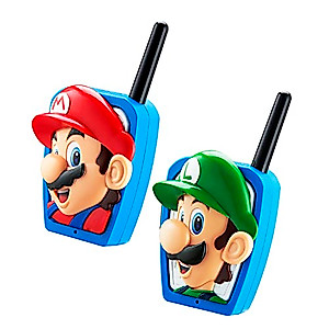 Super Mario Bros Walkie Talkies Kids Toys, Long Range, Two Way Static Free Handheld Radios, Designed for Indoor or Outdoor Games for Kids Aged 3 and Up
