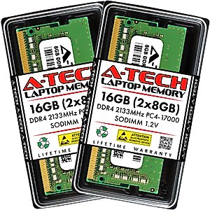 A-Tech 16GB Kit (2x8GB) RAM for Dell Latitude E7470, E7270, E5570, E5470, E5270, 3379 2-in-1 Laptop | DDR4 2133 MHz SODIMM PC4-17000 Memory Upgrade