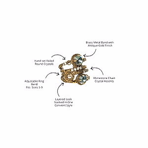 Sorrelli "After Glow" Stacked Crystal Ring