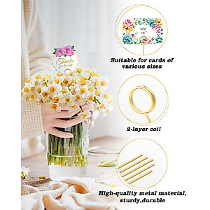 30Pcs Floral Card Holder Picks-Wire Place Card Holder for Wedding-Metal Photo Picture Clip Holder-Table Name Number Holder,Memo Note Holder for Flower Arrangement,Wedding,Baby Shower,Party,Decorations