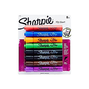 SHARPIE 22480Pp Flip Chart Marker, Bullet Point, 8/Pk, Assorted