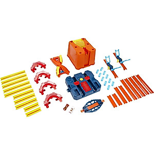 Hot Wheels Track Builder Unlimited Power Boost Box Compatible id Four Plus Builds 20 feet of Track Gift idea for Kids 6 7 8 9 10 and Older