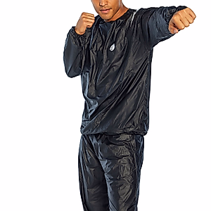Bally Total Fitness Men's Sauna Suit, Black, Large-X-Large