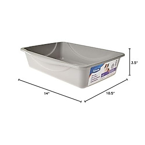 Petmate Litter Pan, Blue/Gray, Small, Made in USA