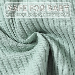 GDTOGRT Baby Girl Clothes Newborn Outfit Infant Ruffle Sleeve Romper and Floral Pants with Cute Headband Sets Baby Clothes for Girls 0-3 Months - Green