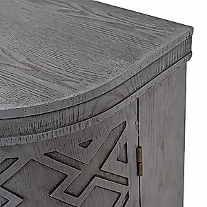 MISPACIO Grey Farmhouse Sideboard Buffet Cabinet Retro Sideboard Buffet Cabinet with Doors Wood Storage Cabinet for Living Room Entryway Kitchen